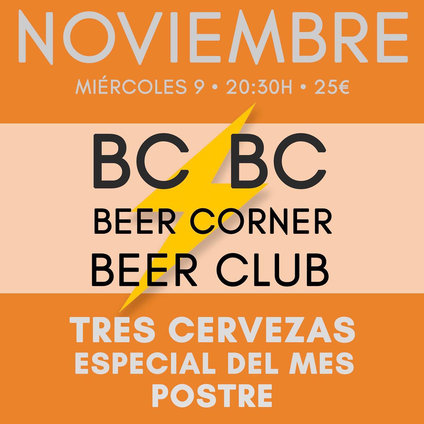 Convocatoria 9 noviembre del Beer Corner Beer Club (Zaragoza)