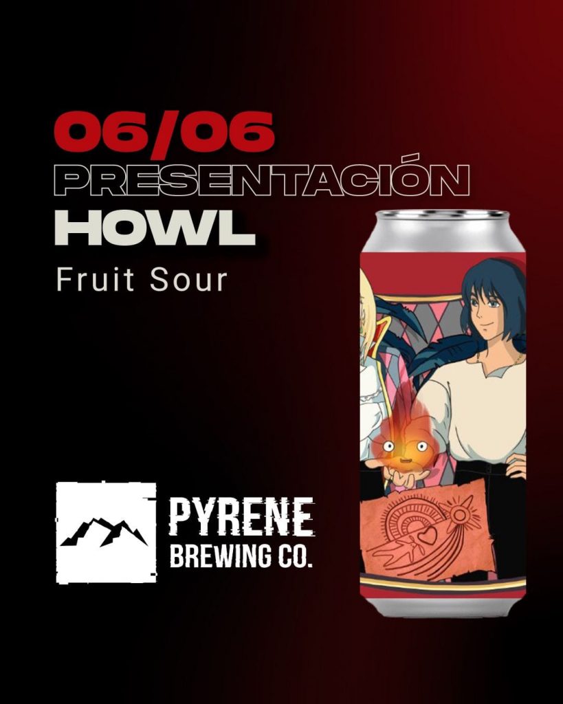 Howl es una cerveza de 6% ABV elaborada con melocotón y naranja