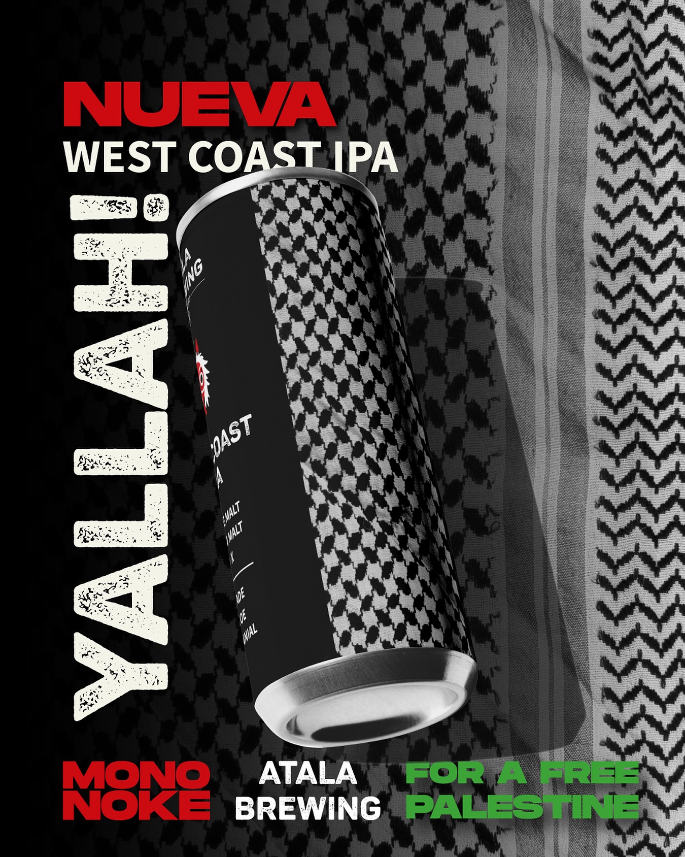 Yallah es una West Coast IPA de 6,2% ABV fruto de la colaboración entre ...